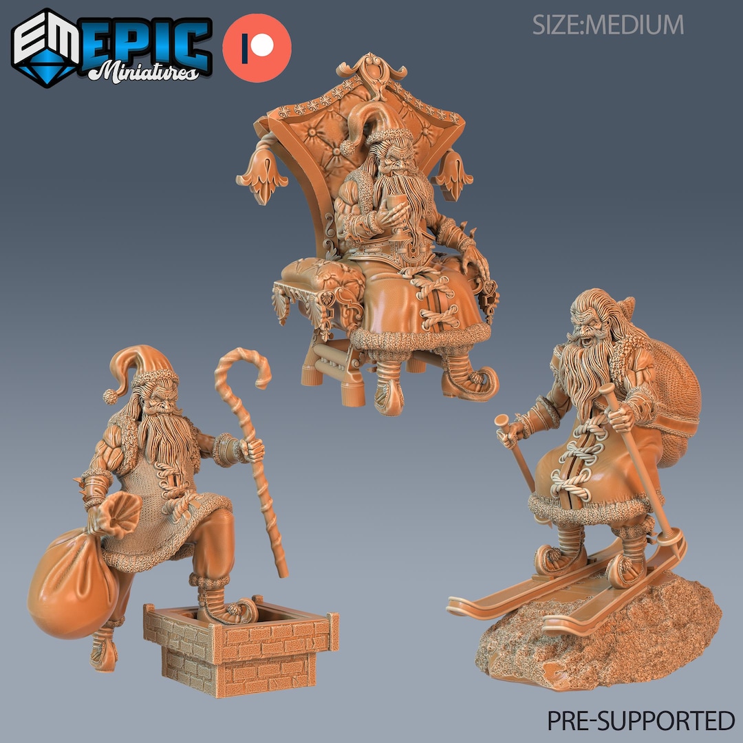 Santa Claus (3 Variations) by Epic Miniatures |#66- Wild Winter Holiday ...