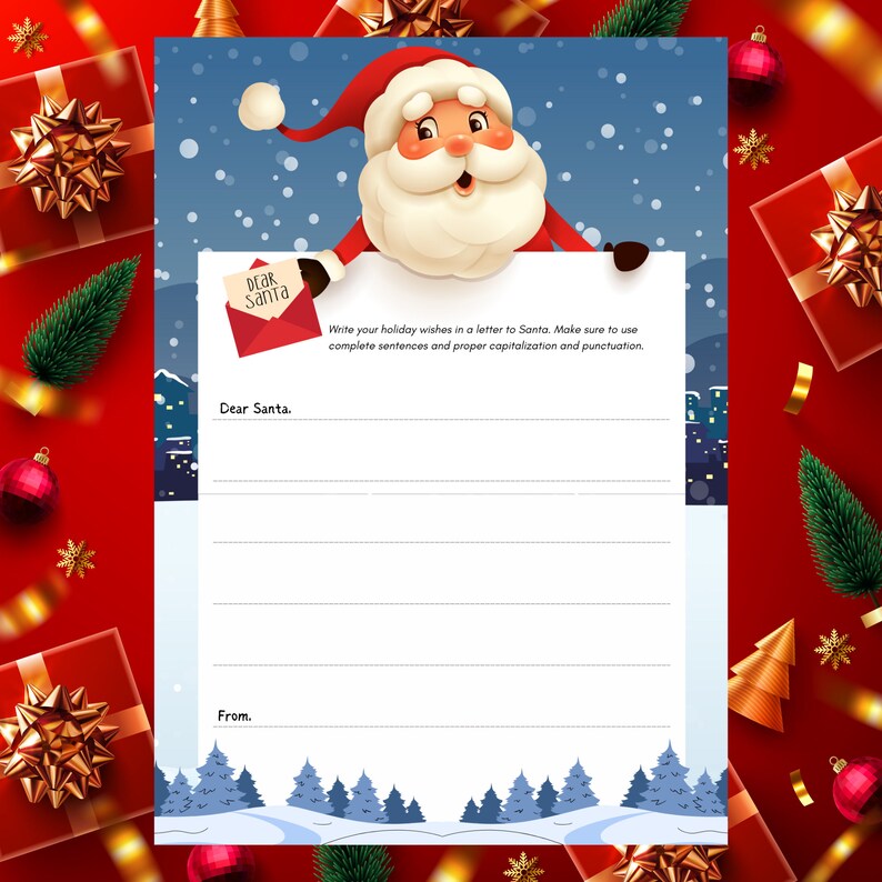 Letter for Santa Printable Letter From Santa Santa Letter - Etsy