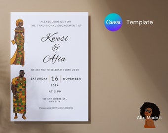 Trad Wedding Invitation - Wedding Invitation Ghana Man Nigeria Woman ...