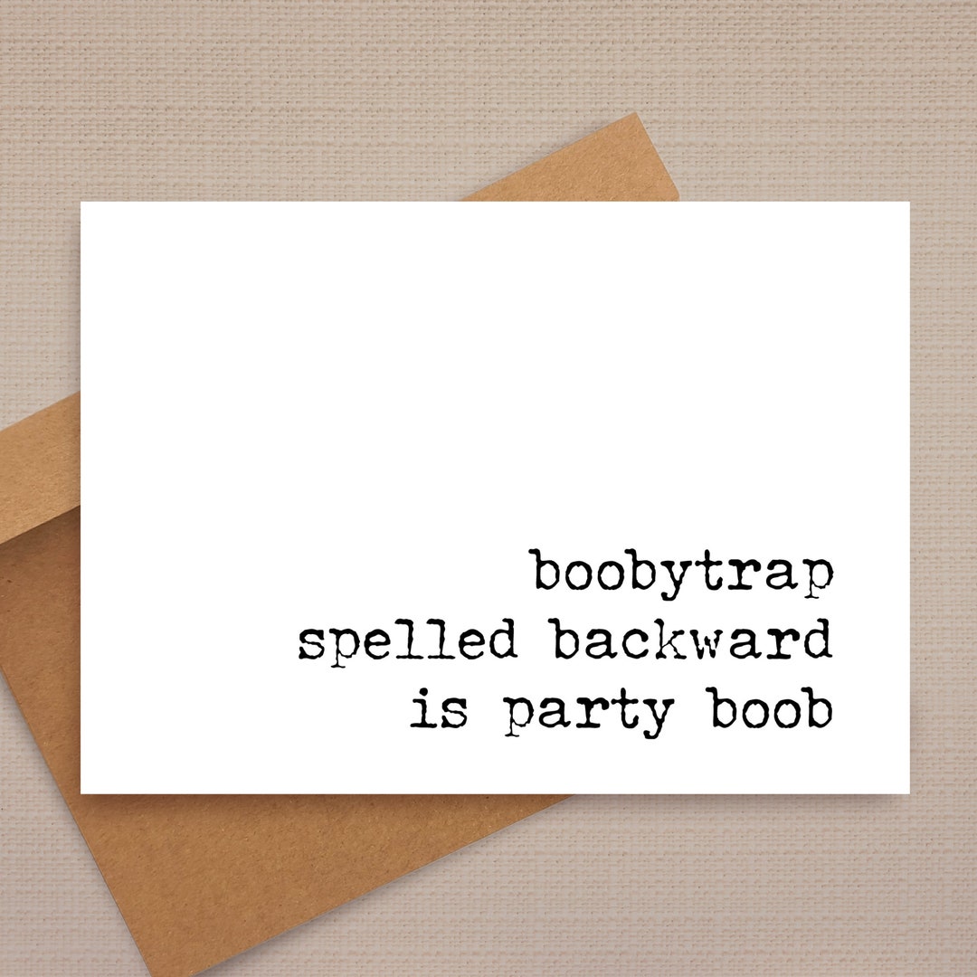 Funny Birthday Card / Partyboob Carry on / Funny Card / Rude Birthday ...