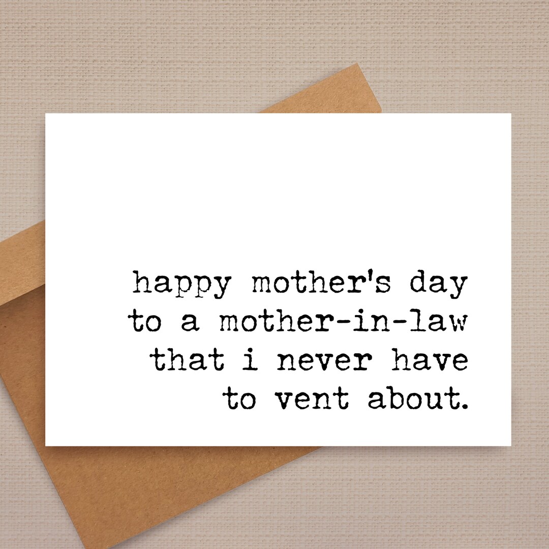 Funny Mother's Day Card / I Never Have to Vent About / Funny Card ...
