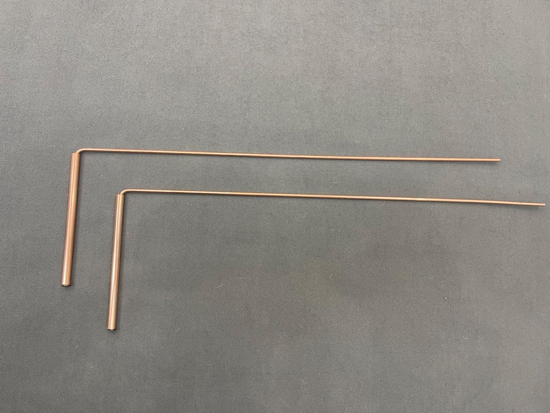 Professional Pure Copper Dowsing Rods 14' With Solid Copper Handles ...