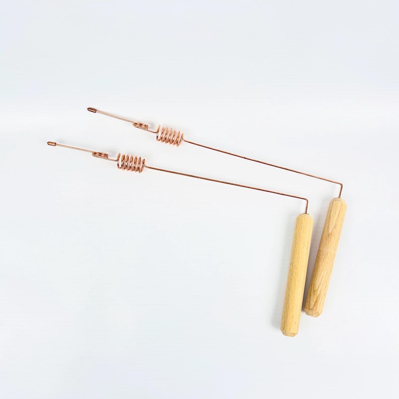 2pcs Copper Dowsing Rods With Copper Tip - Pair Handmade Divination Rod ...