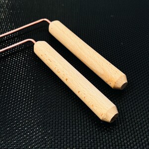 Pair 100 % Solid Copper Dowsing Rods - 2pcs Divination Rods With Wood ...