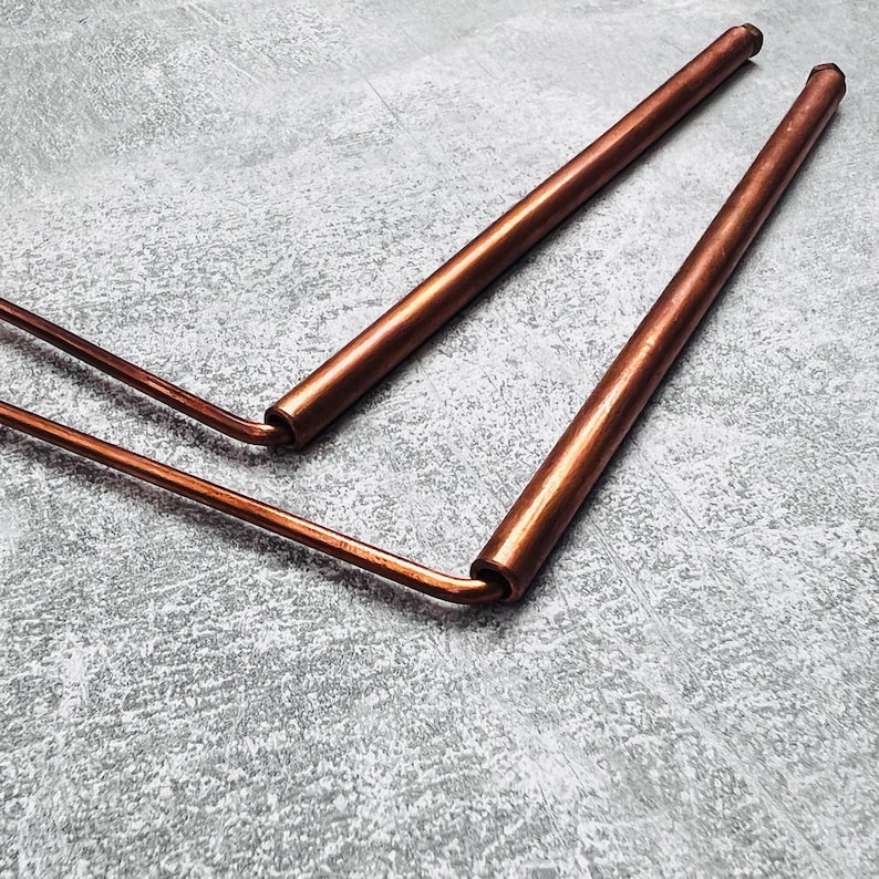 Professional Pure Copper Dowsing Rods 14' With Solid Copper Handles - Etsy