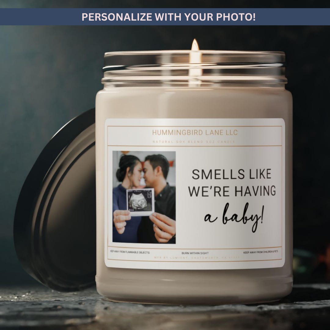 Personalized Pregnancy Announcement Candle, Smells Like We're Having A ...