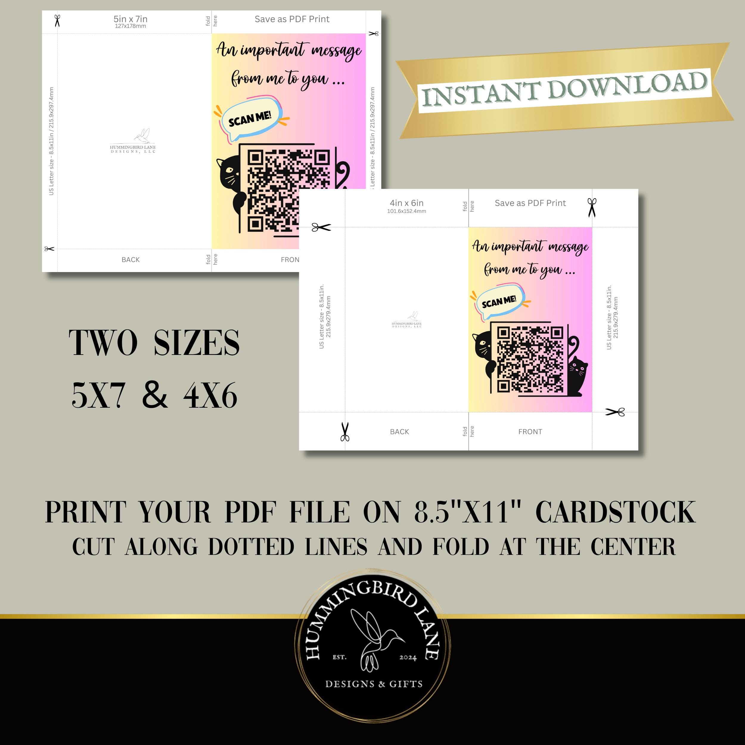 Printable FDT QR Code Anti-trump Card, Printable PDF Card, Funny Fuck ...