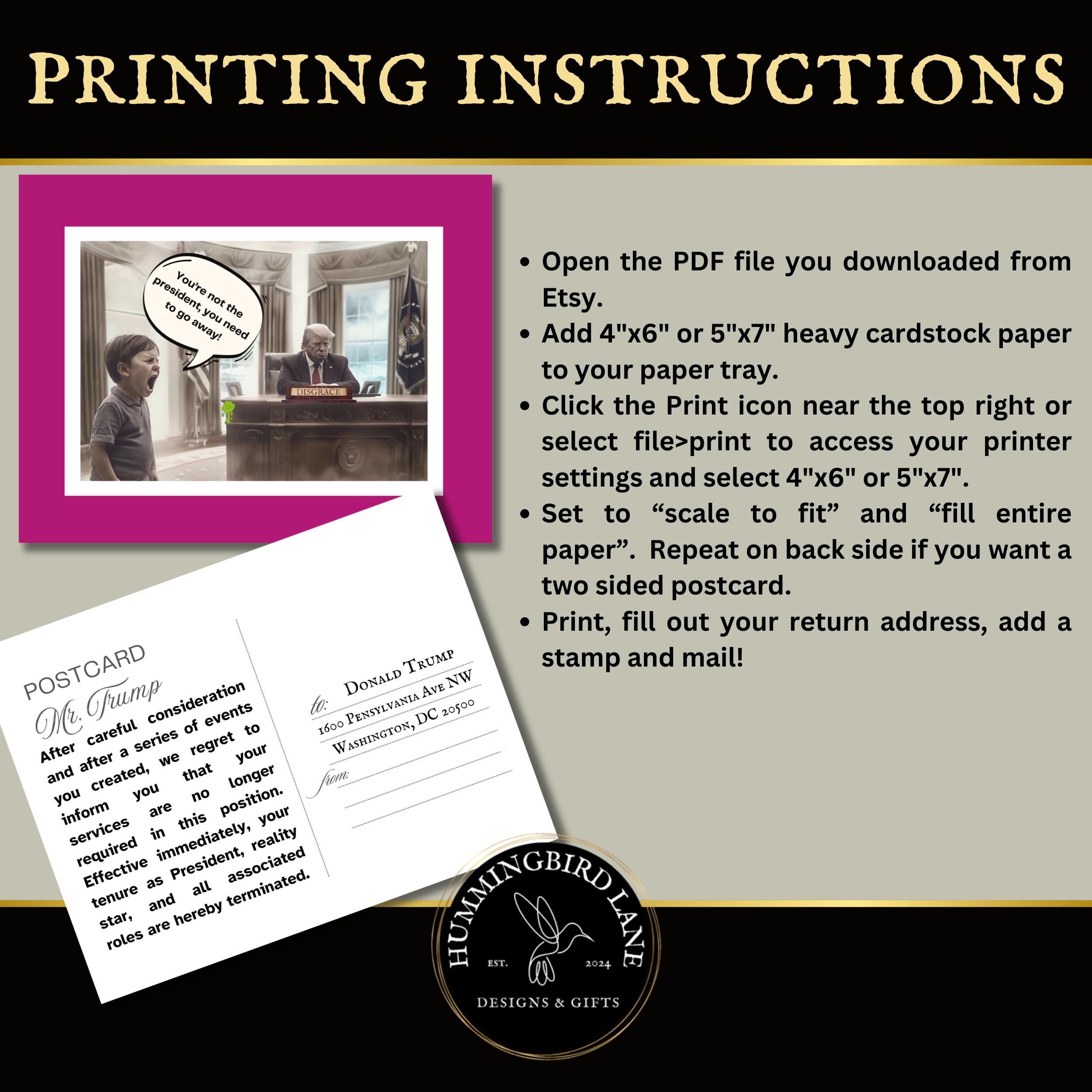 Printable Ides of Trump Postcard, Digital Download Protest, Feminist ...