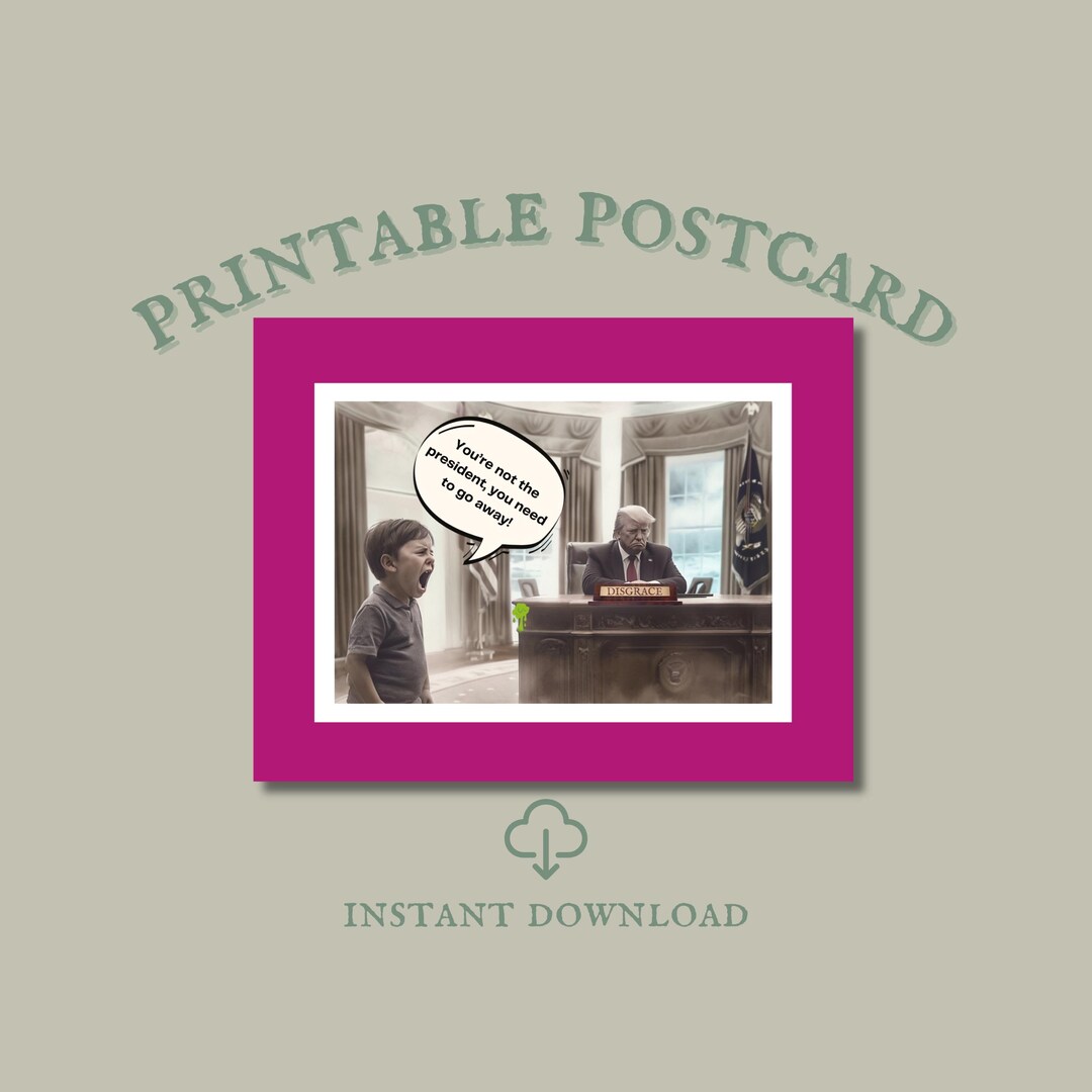 Printable Ides of Trump Postcard, Digital Download Protest, Feminist ...