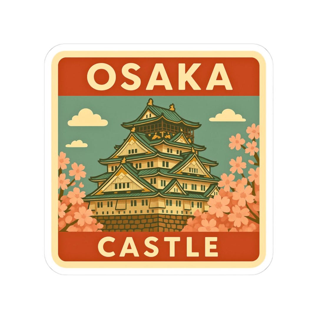 Osaka Castle Sticker Japan Travel Sticker for Scrapbook Itinerary Album ...