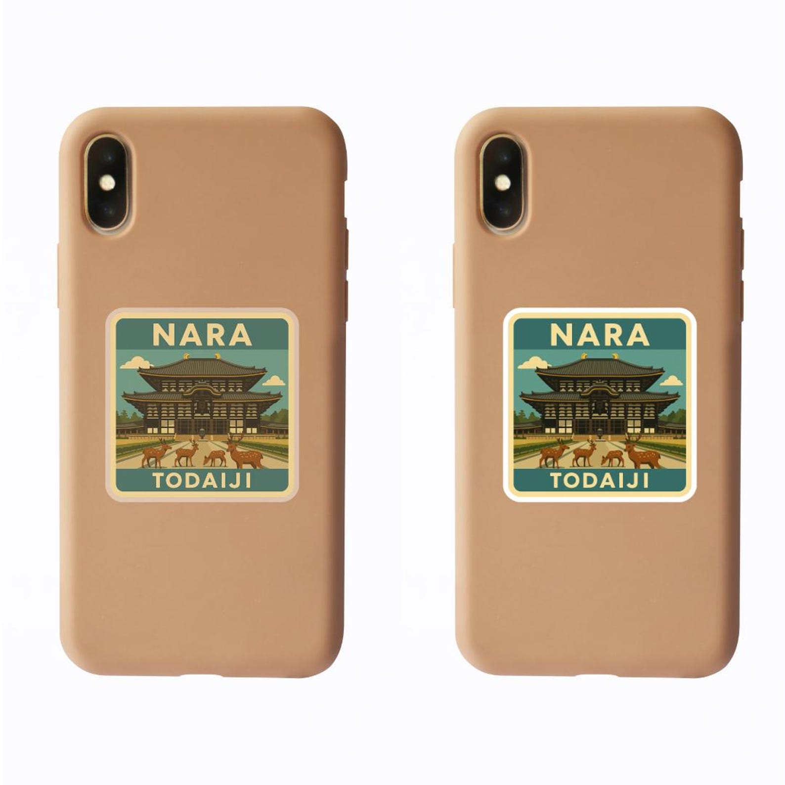 Nara Japan Todai-ji Temple Sticker – World Heritage Deer Temple Travel ...