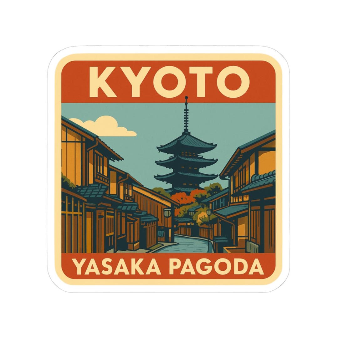 Kyoto Yasaka Pagoda Sticker Japan Travel Sticker for Scrapbook ...