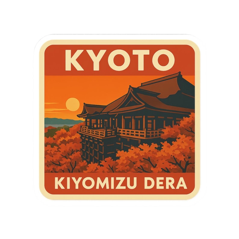 Kiyomizu Dera Kyoto Sticker – Travel Sticker Japan for Scrapbook ...