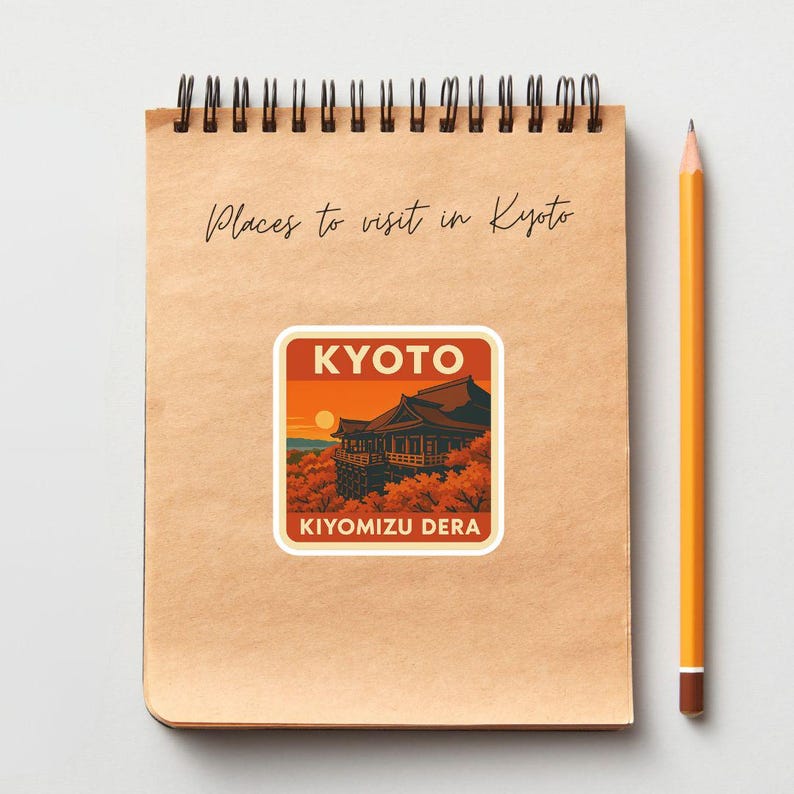 Kiyomizu Dera Kyoto Sticker – Travel Sticker Japan for Scrapbook ...