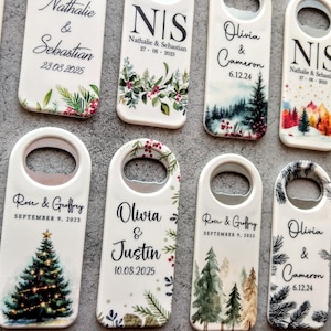 Custom Christmas Wedding Favor: Personalized Magnet Bottle Opener - Etsy