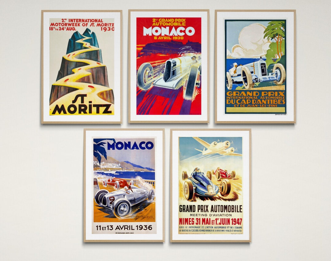 Vintage Auto Racing Posters, A Timeless Tribute to the Thrill of the ...