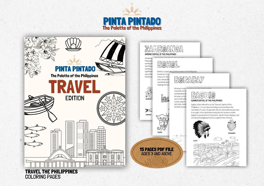 Buy Travel the Philippines Coloring Pages Printable Coloring Book ...
