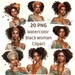 20 Watercolor Black Girl Clipart Fashion Clipart Black Girl - Etsy