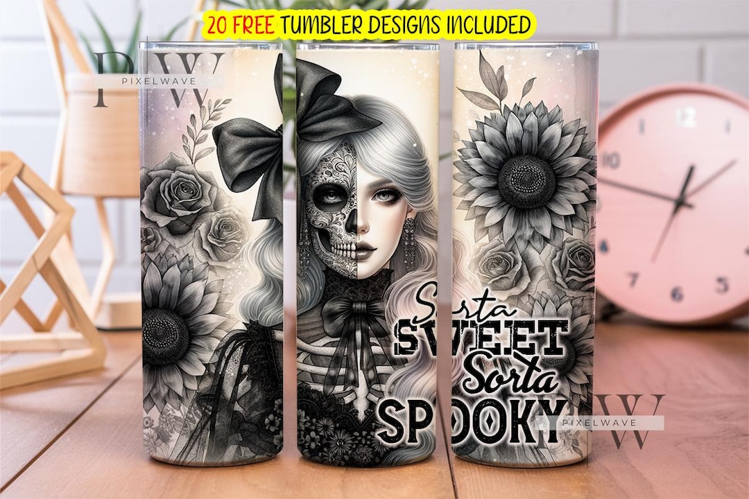 Sorta Sweet Sorta Spooky Halloween Tumbler 20 Oz Sublimation Digital ...