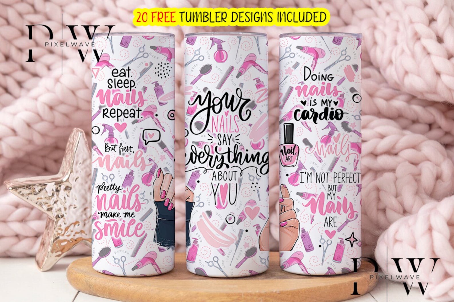 Nail Tech & Hair Sublimation Design PNG, Hair Stylist Sublimation ...