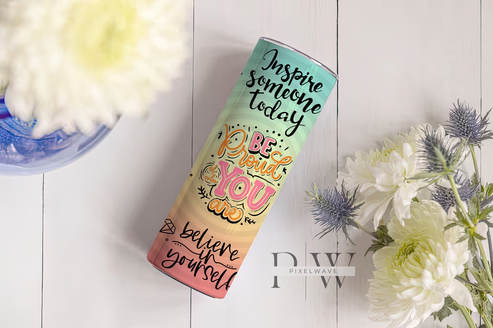 Positive Affirmation Tumbler Wrap, Inspirational Quotes Tumbler Wrap ...