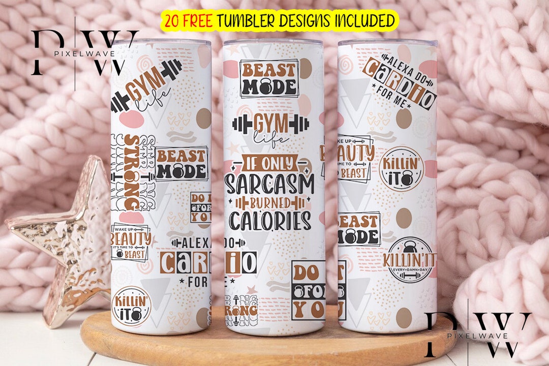Fitness Girl’s 20oz Tumbler, Gym Fitness Sublimation Design, Fitness ...