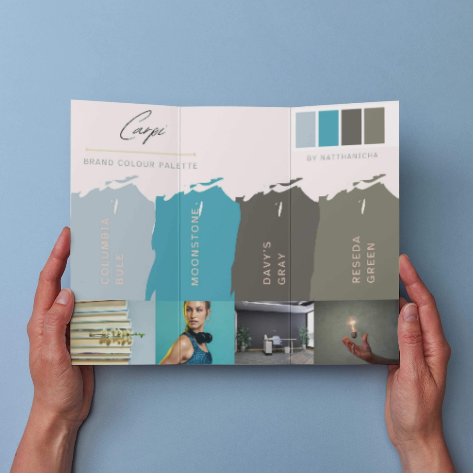 Blue Green Brand Color Palette: Canva Template With Hex Codes - Etsy