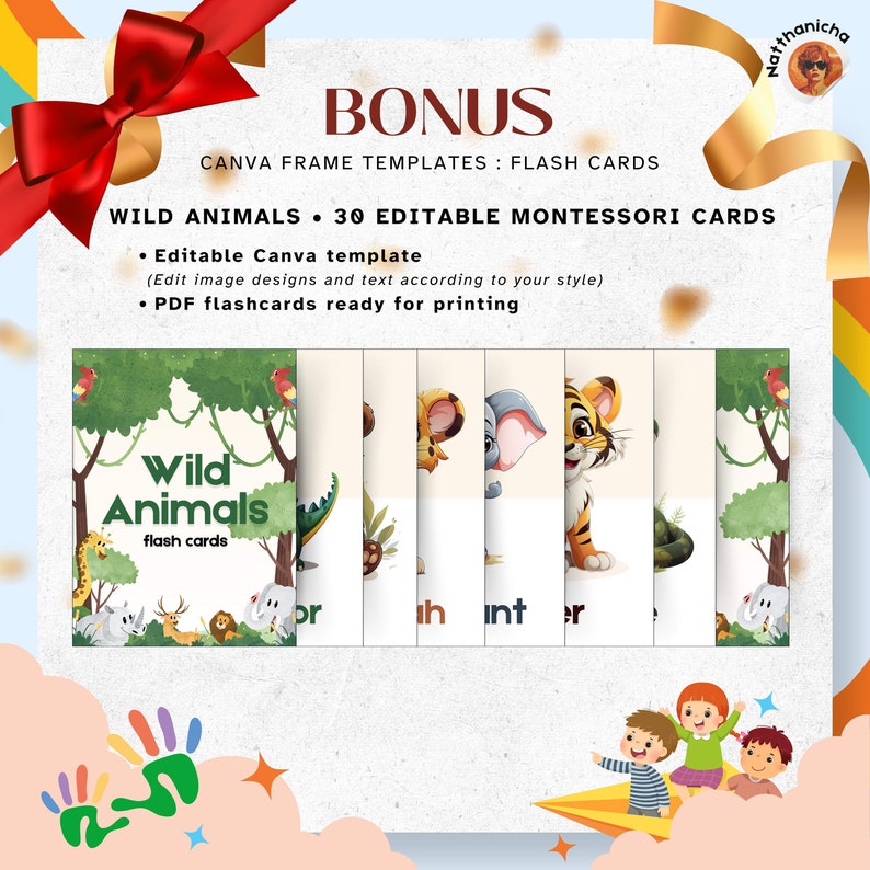 Canva Drag and Drop Multiple Card Templates, Editable Flash Cards ...