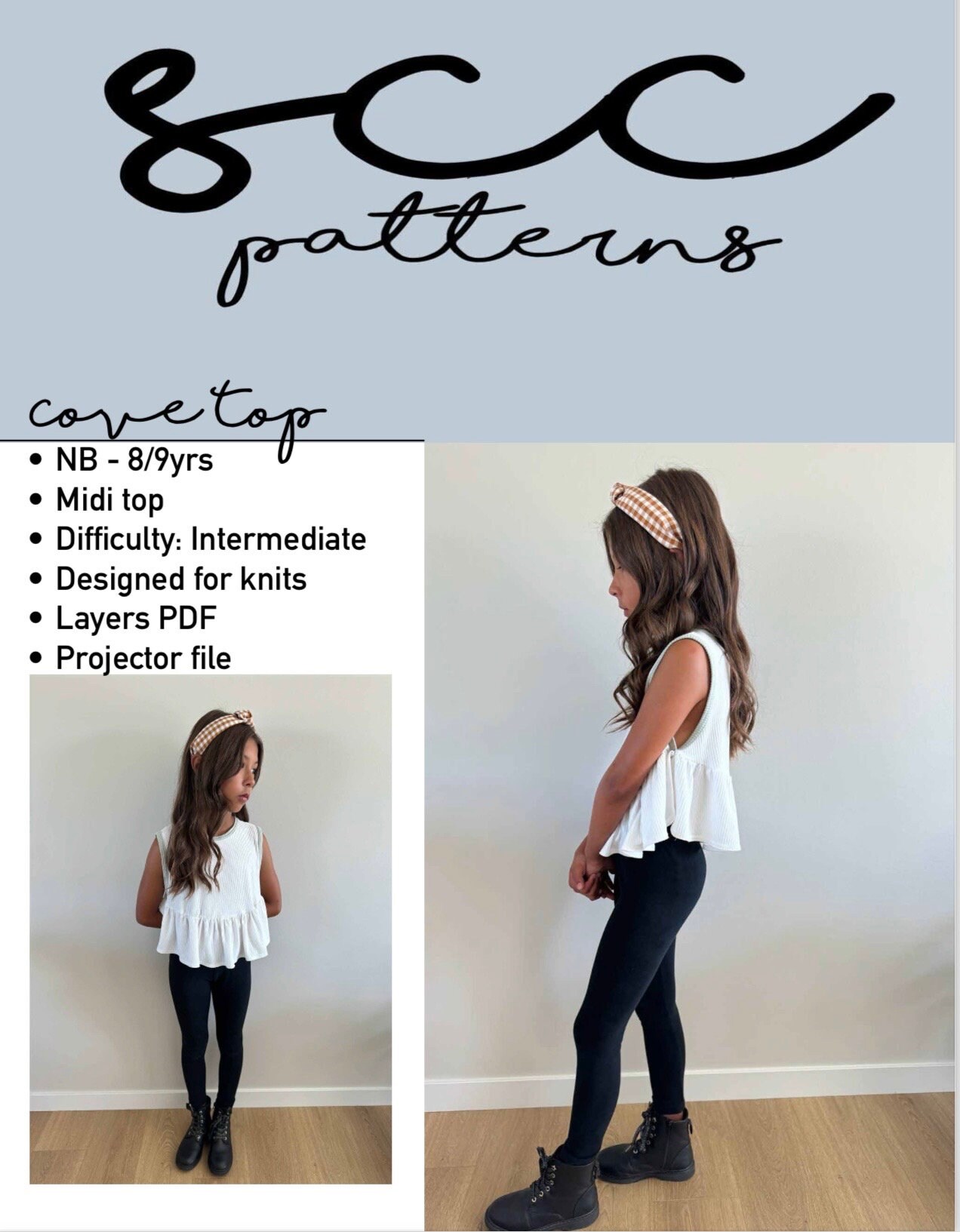 Cove Top PDF Sewing Pattern, Girls Top Pattern, Girls Sewing Pattern ...