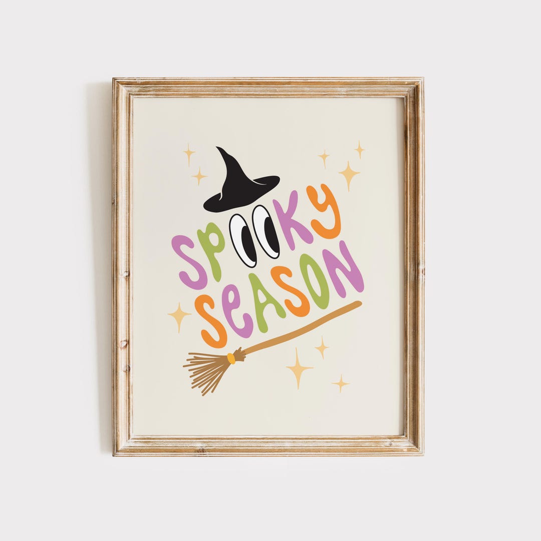 Spooky Season Print, Digital Download, Halloween Printable, Trendy Wall ...