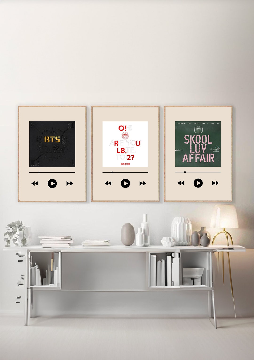BTS Album Cover Poster Set of 5 digital Download, Aesthetic Bts Room ...