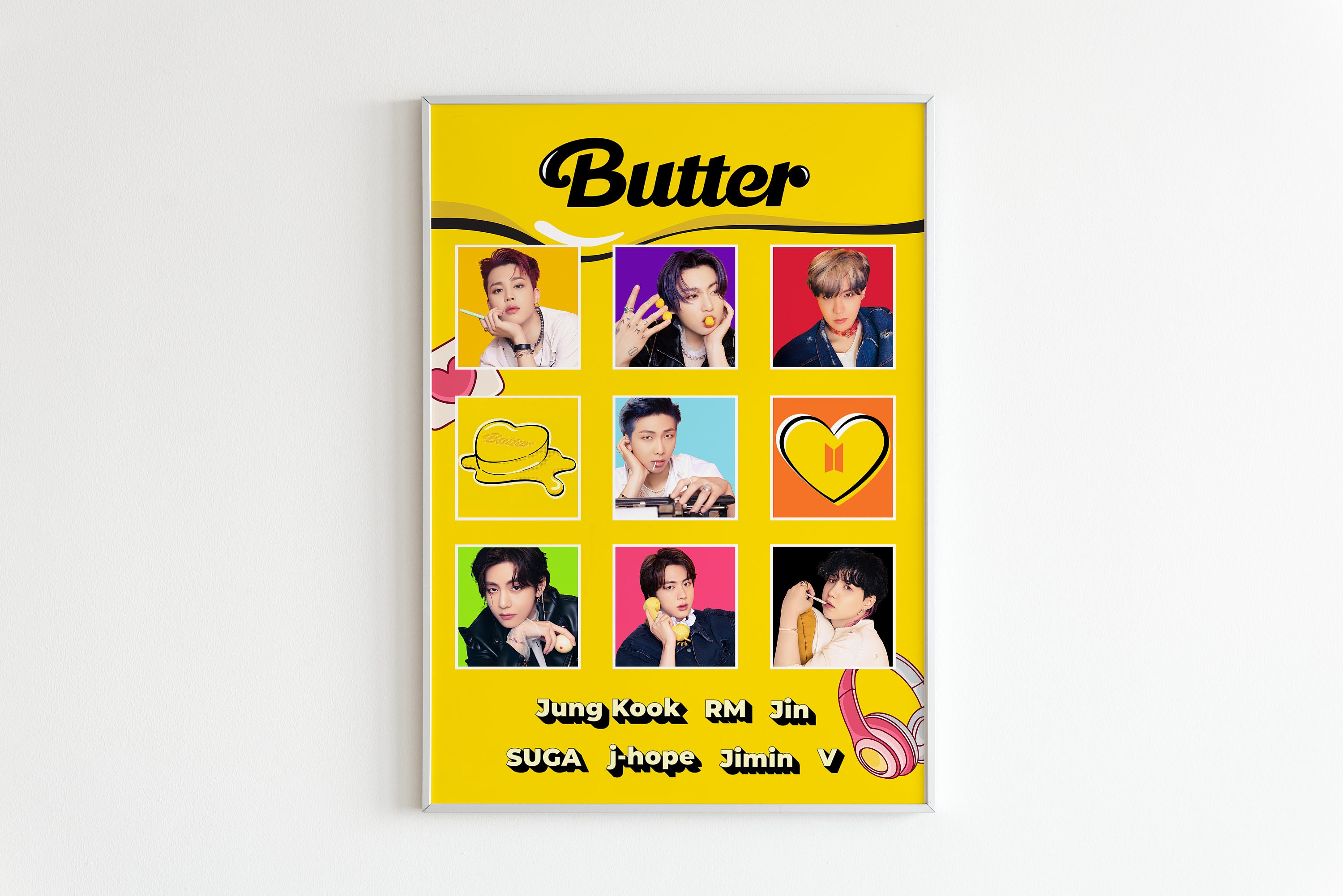 BTS Butter Poster digital Download, Aesthetic Room Decor, Gifts, Merch ...