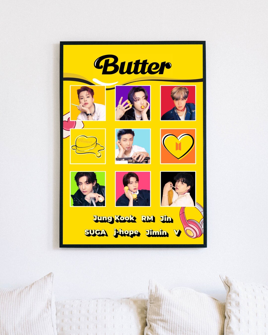 BTS Butter Poster digital Download, Aesthetic Room Decor, Gifts, Merch ...
