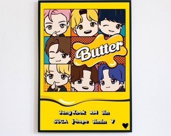 BTS Butter Gloss Posters, Aesthetic Bts Room Decor, Bts Gifts, Bts ...