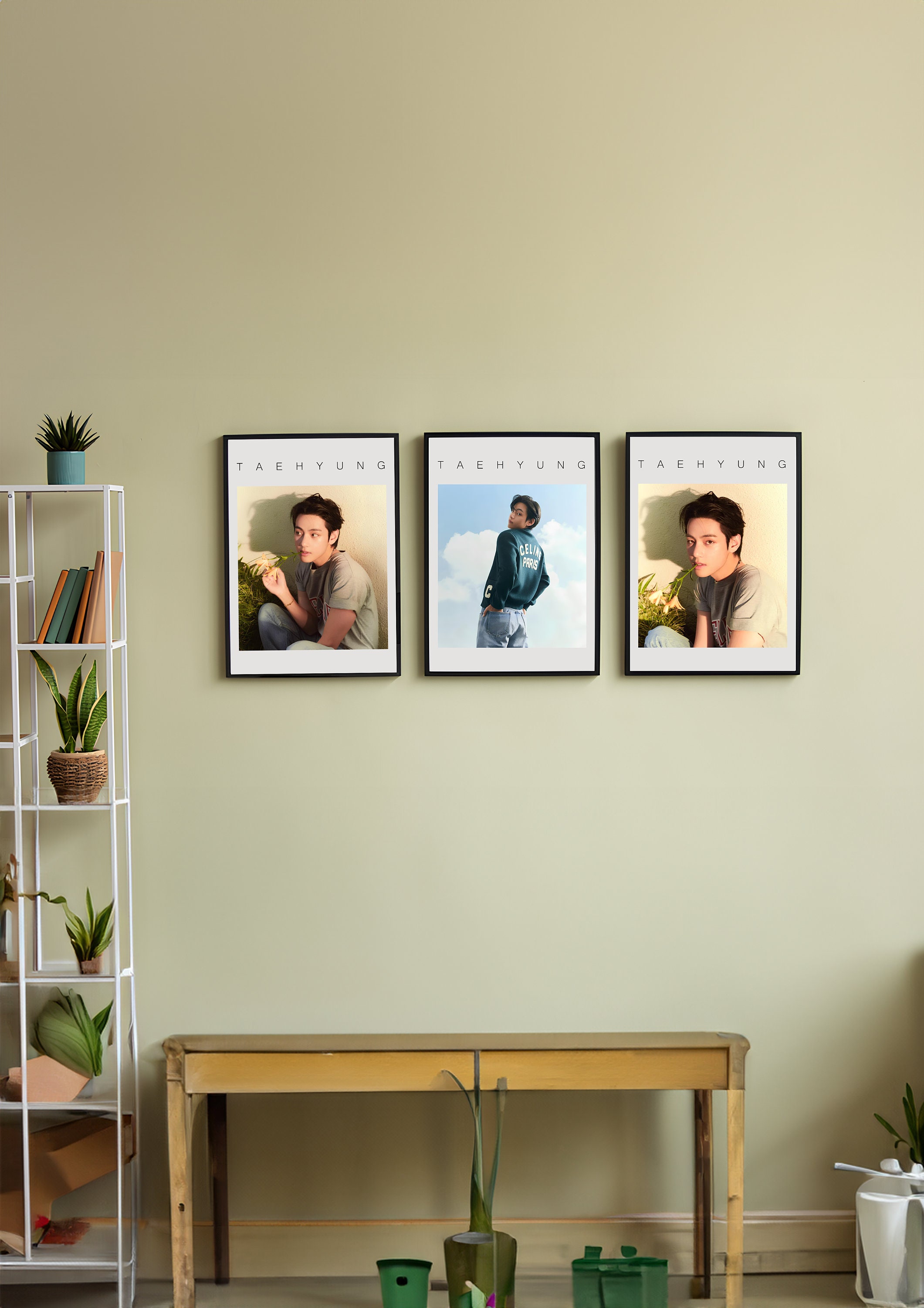 Taehyung BTS Poster Set of 3 digital Download, Aesthetic Bts Room Decor ...