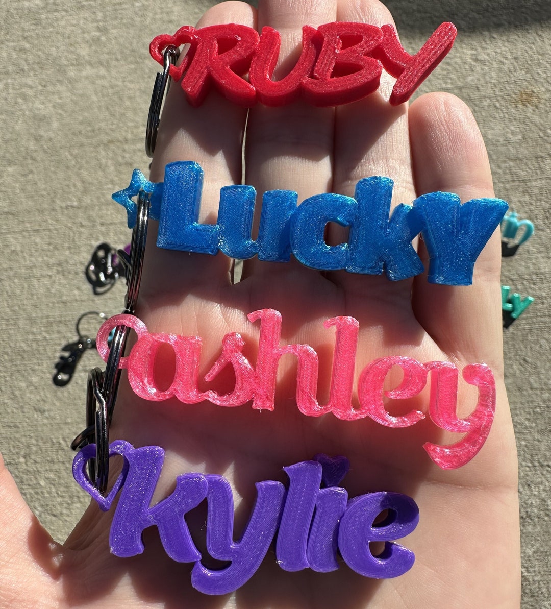 Custom, Personalized Name Tag, Flexible Material, Keychain / Keyring ...
