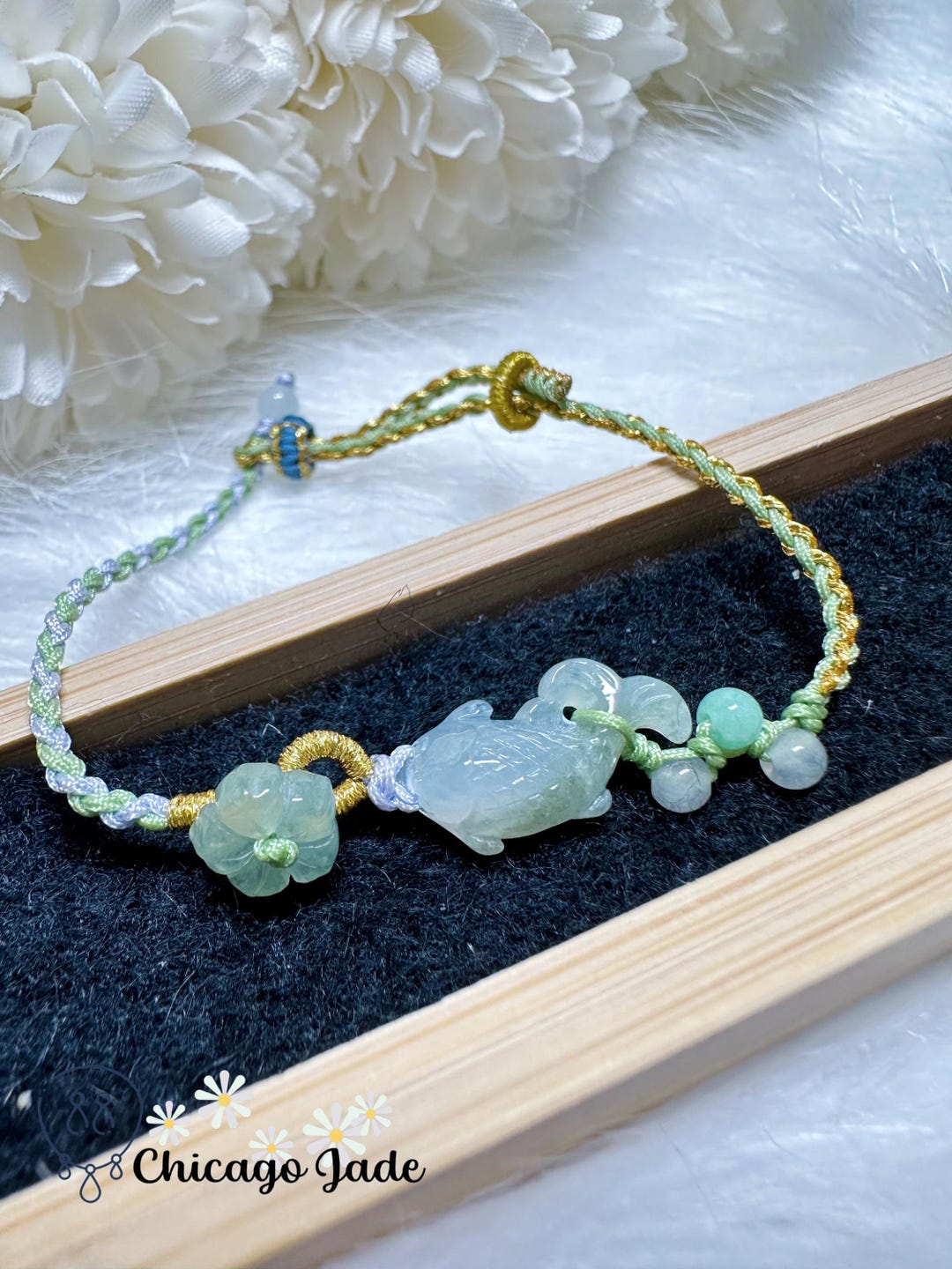 Bi Color Adjustable Rope Bracelet Lucky Fish With Flower the Icing on ...