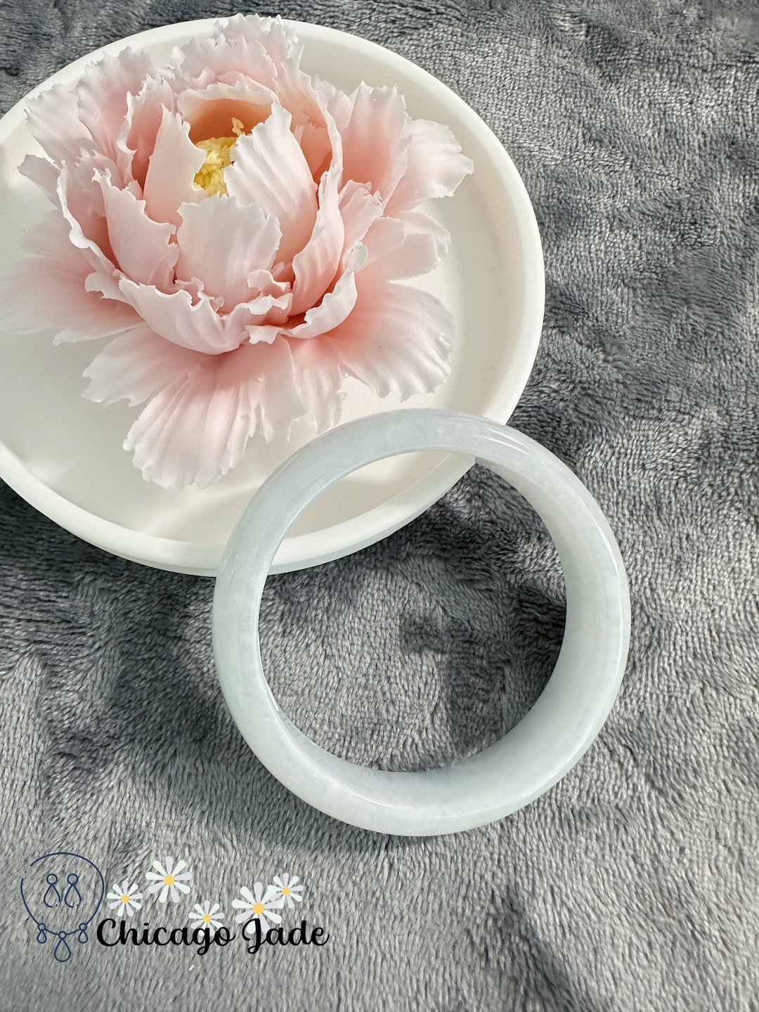 Translucent Moonlight Jadeite Jade Bangle Size L 60.8mm - Etsy