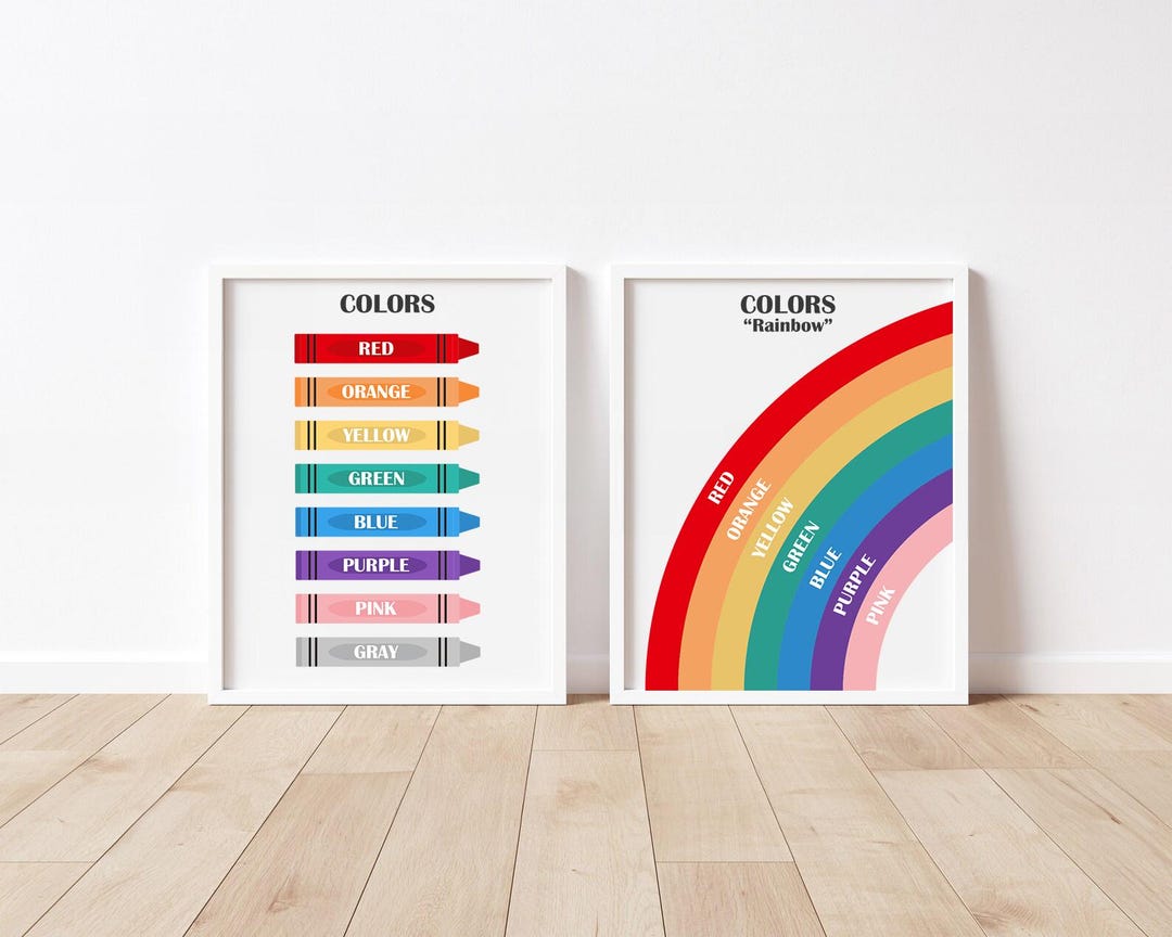 Preschool Color Chart - Educational Printable for Toddlers - Nursery ...