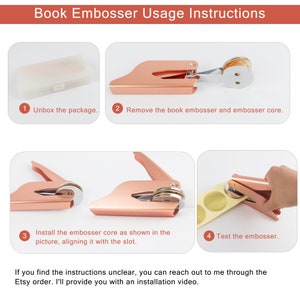 Book Embosser Personalized, From the Library of Book Stamp, Custom Book ...