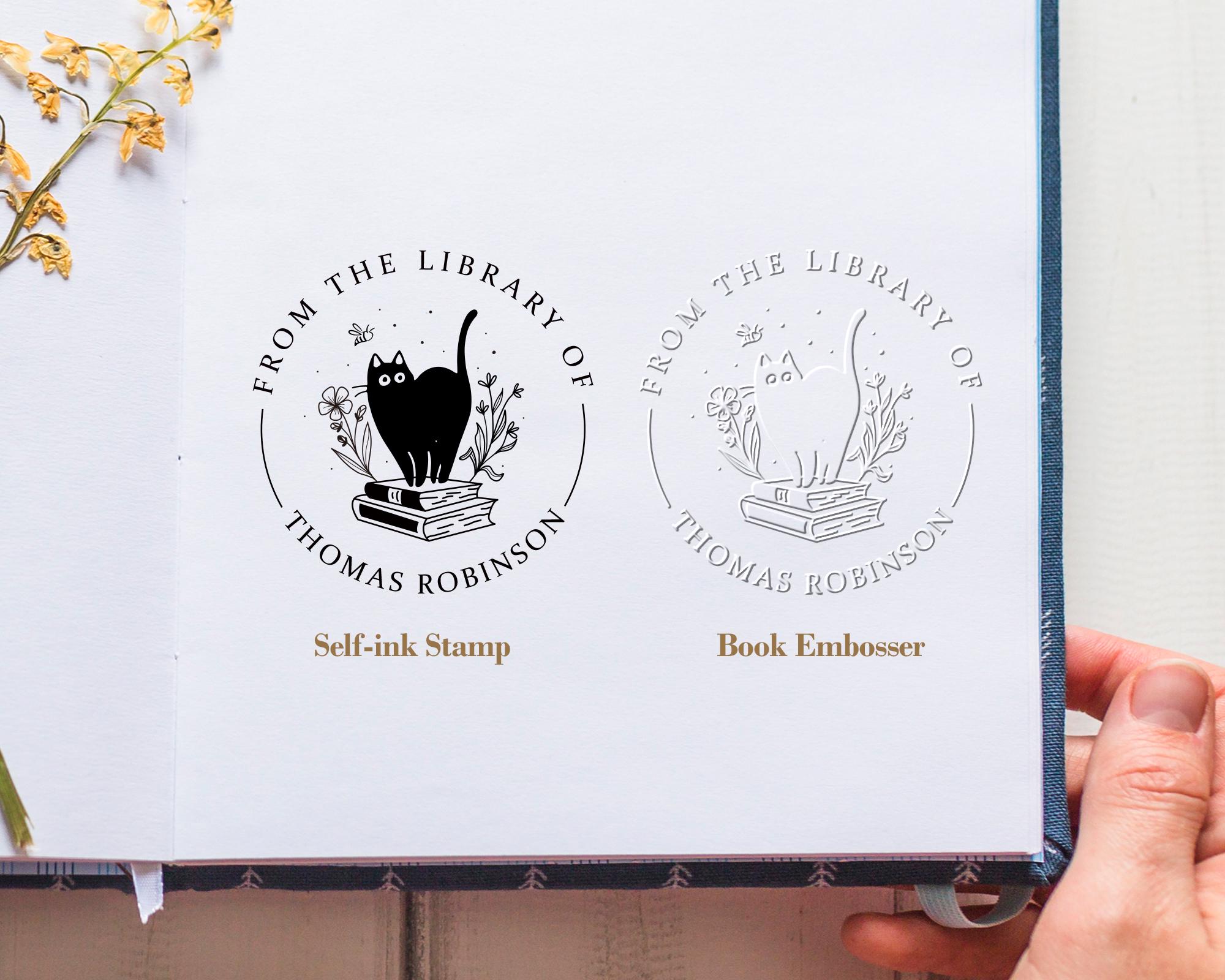 Personalized Book Embosser, Custom Book Stamp, Library Embosser Stamp ...