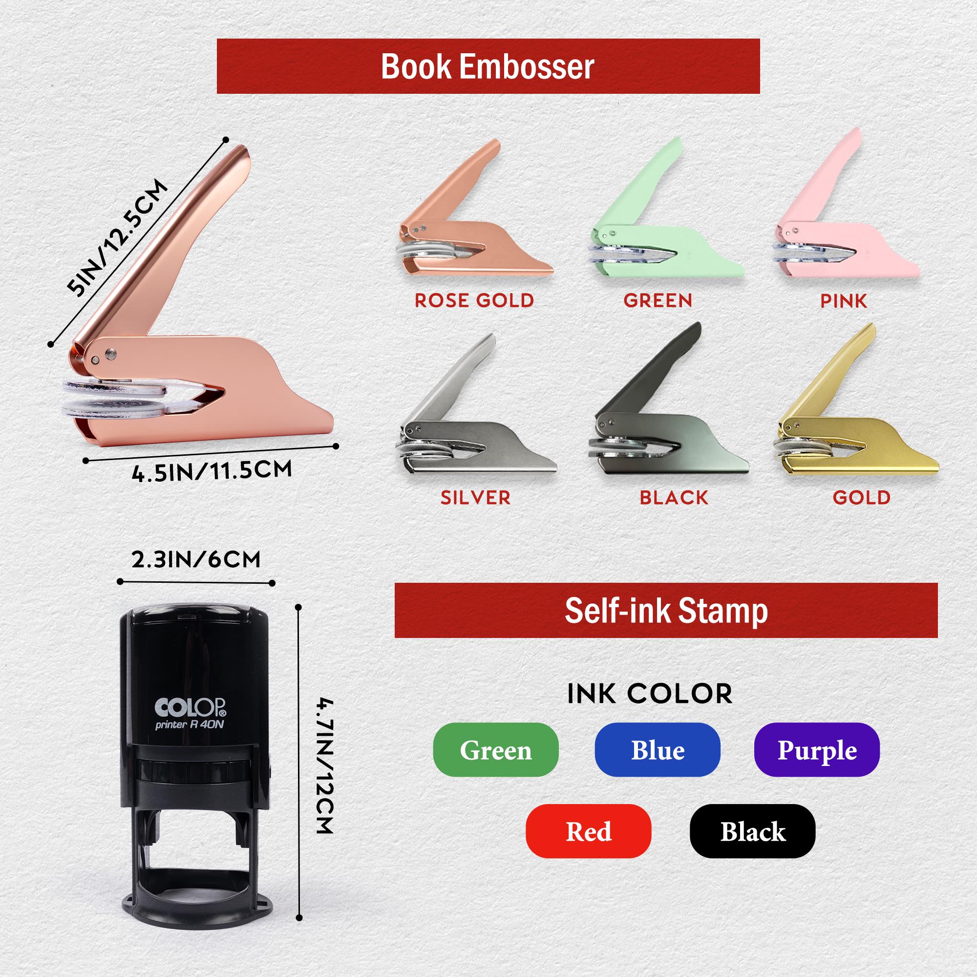Personalized Book Embosser, Custom Book Stamp, Library Embosser Stamp ...