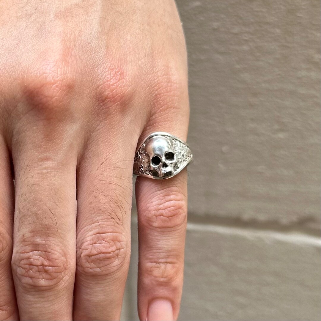 Gothic Skull Ring Made From Solid 925 Sterling Silver for Both Men and ...