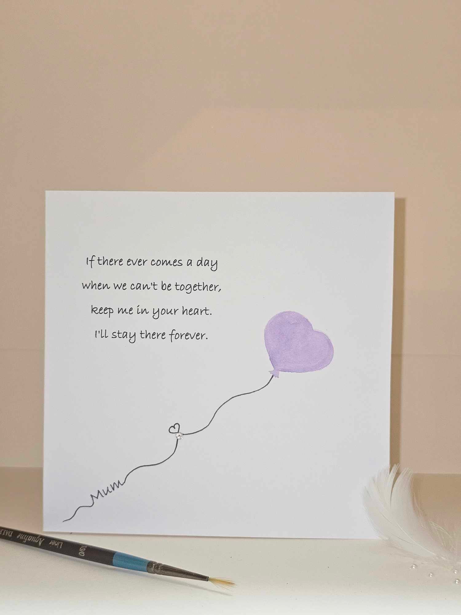 Beautiful Hand Water Coloured Balloon Sympathy Card. - Etsy