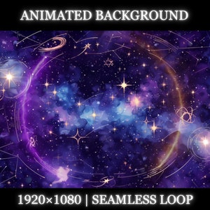 Vtuber Animated Background Mysterious Purple Starry Sky Background ...