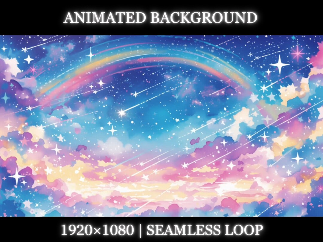 Vtuber Animated Background | Rainbow Background | Twitch Stream Overlay ...