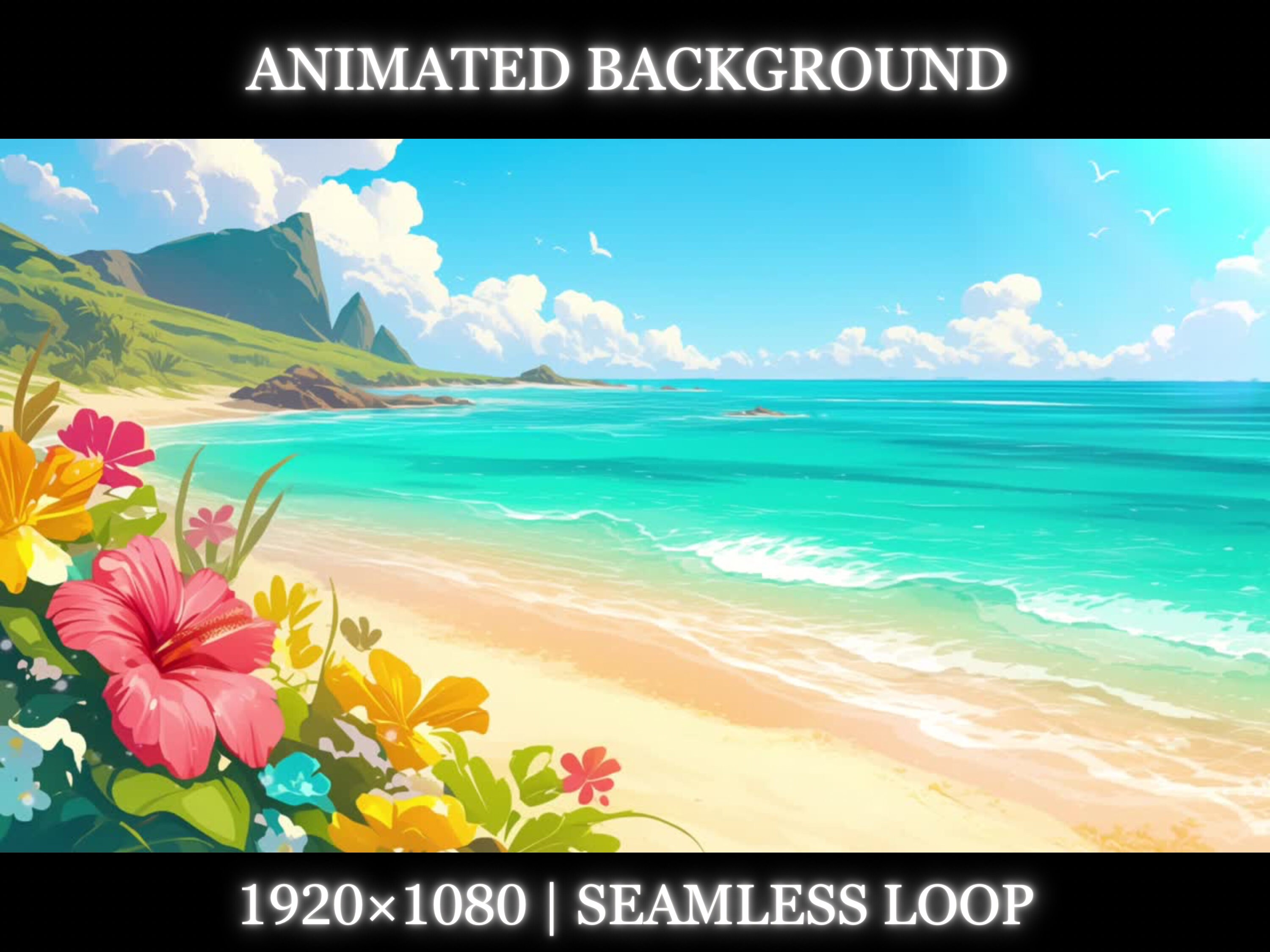 Vtuber Animated Background | Ocean View Animated Background | Summer ...