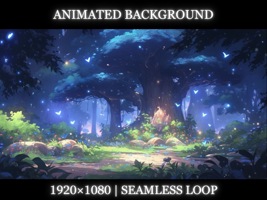 Vtuber Animated Background | Magical Forest Animated Background ...