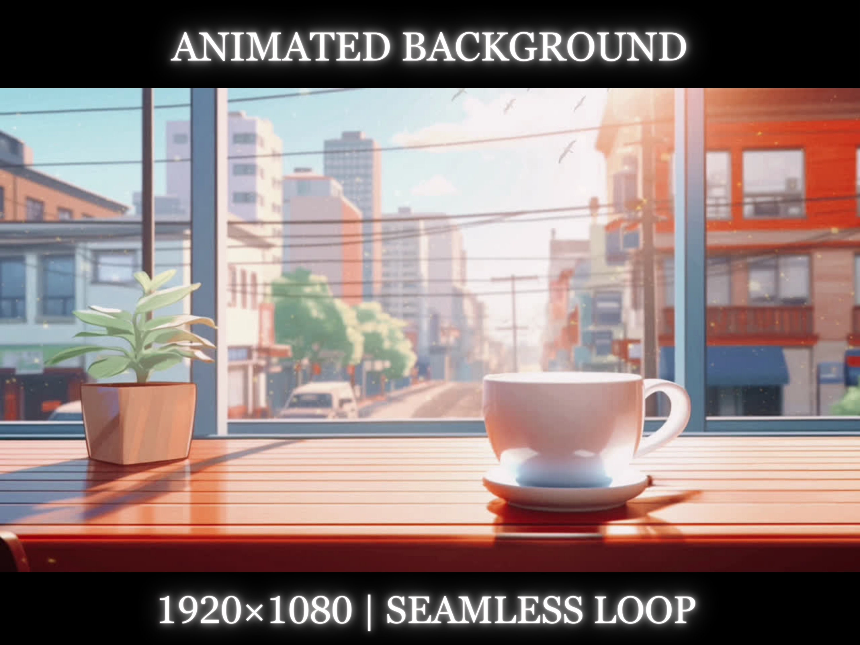 Vtuber Animated Background | Cozy Cafe Animated Background | Cafe ...