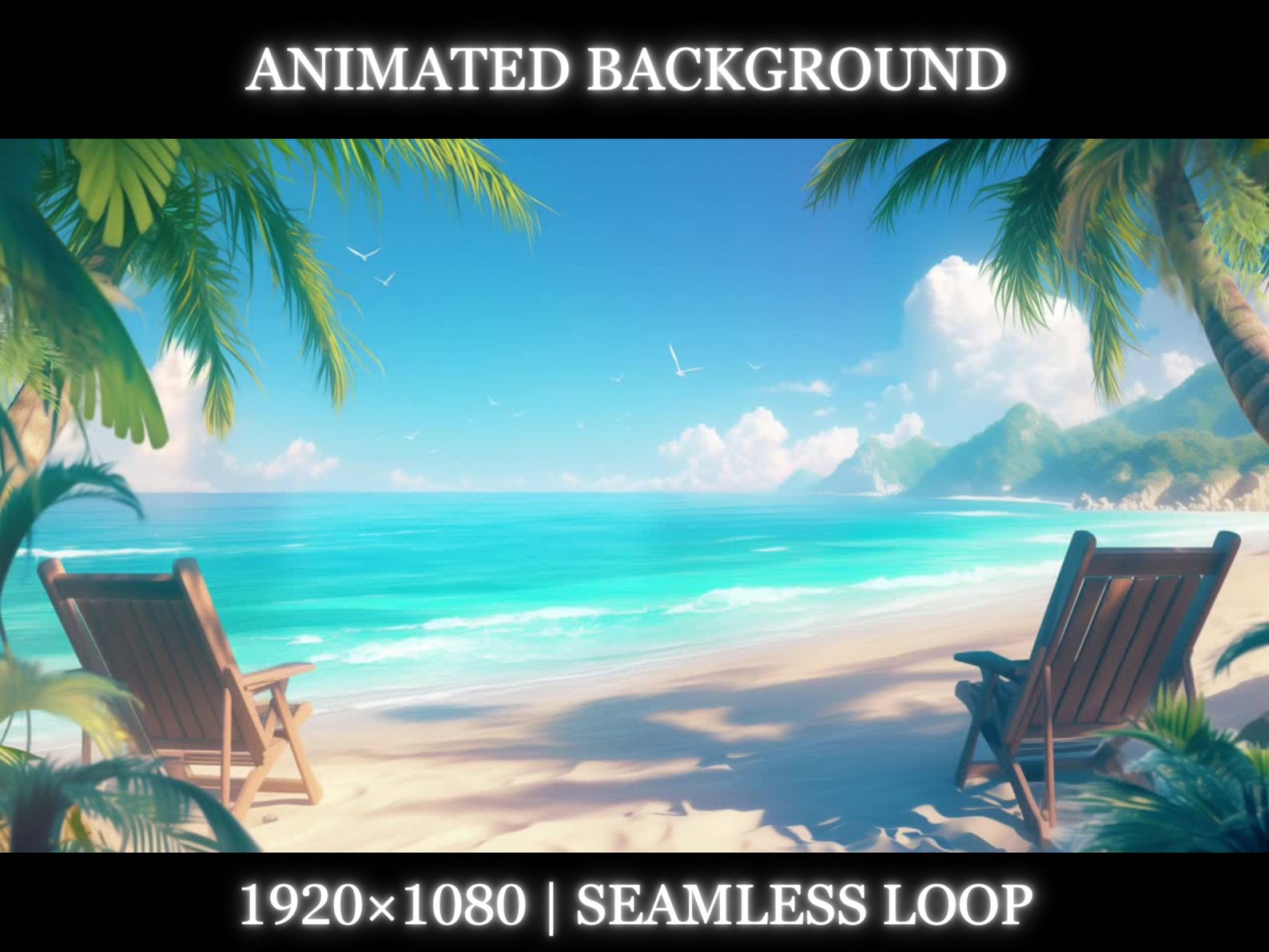Vtuber Animated Background | Ocean View Animated Background | Summer ...